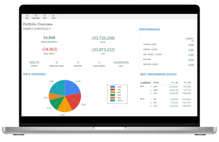 Share Portfolio Management Software Australia - Stockmarket Plus