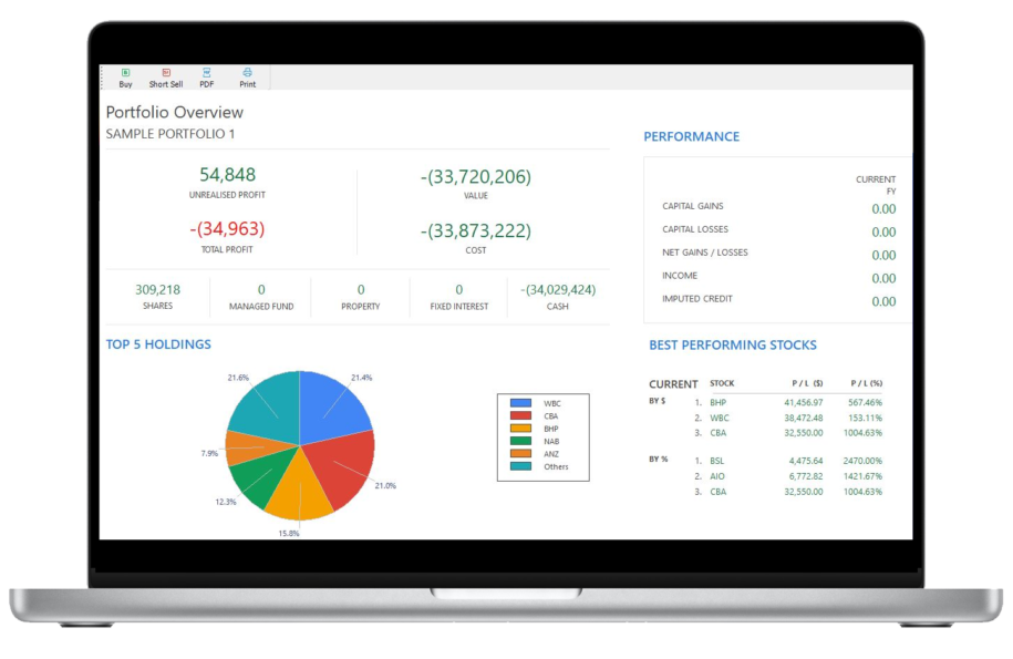 Share Portfolio Management Software Australia - Stockmarket Plus